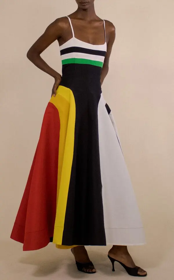 Christopher John Rogers Board Short Colorblock Gown