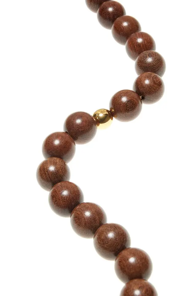 Anni Lu Nomadica Wood And Pearl Necklace
