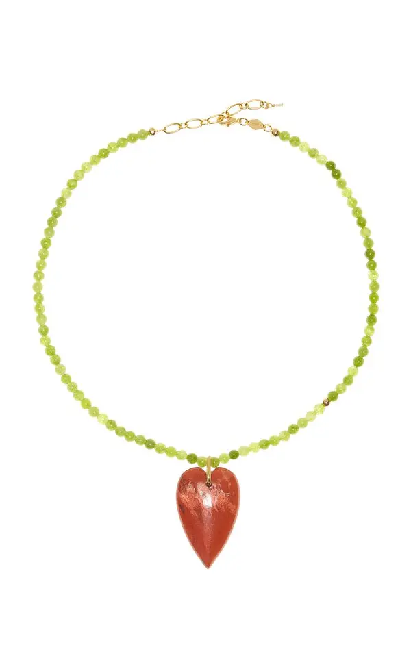 Anni Lu Nomadica Grasshopper Multi-stone Necklace - Green