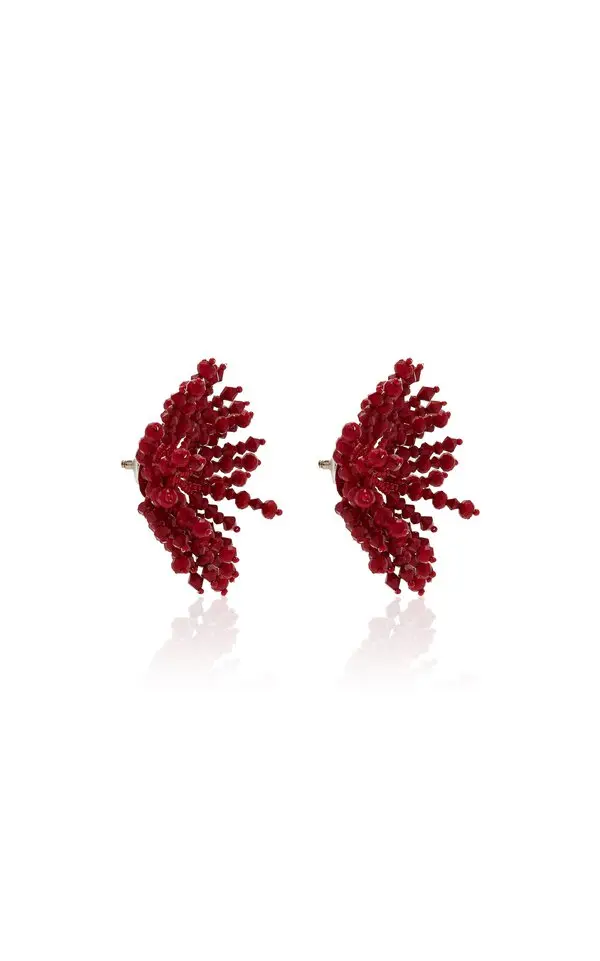 JENNIFER BEHR Tania Gold-tone Glass Earrings
