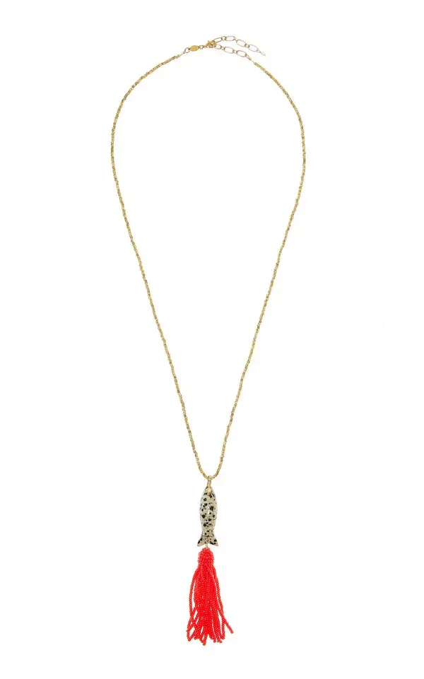 Anni Lu Nomadica Tasseled Multi-stone Necklace - Print