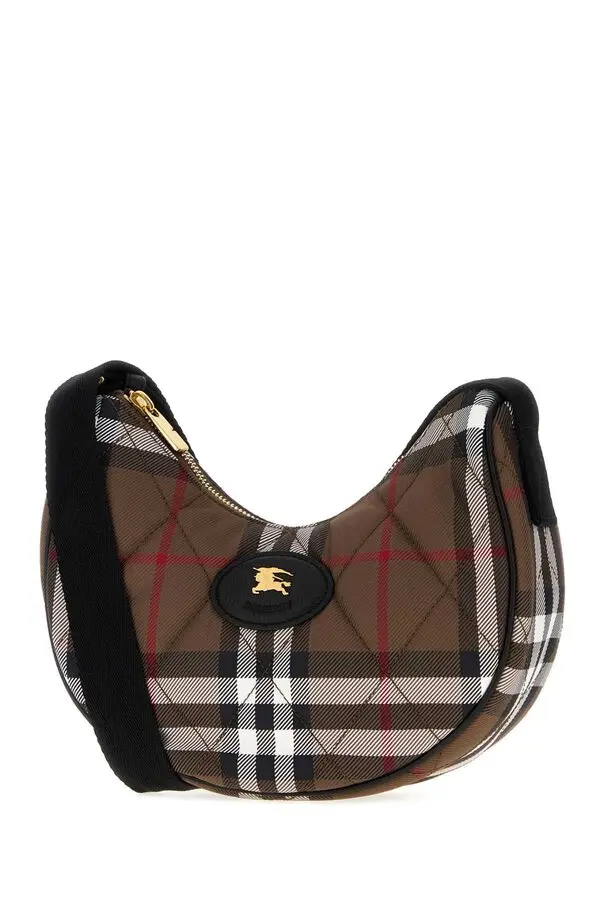 Burberry Embroidered Canvas Horseshoe Crossbody Bag