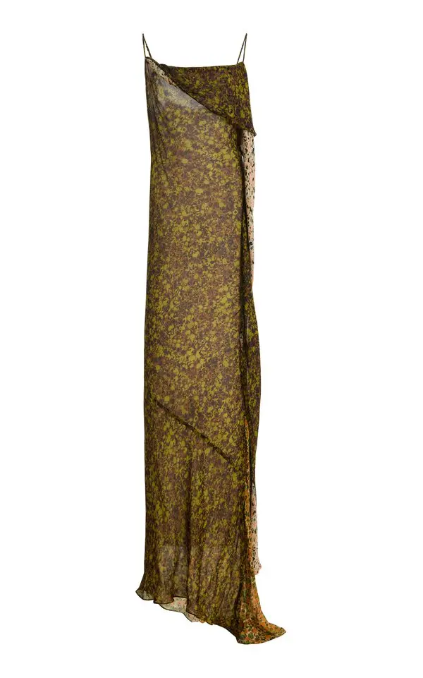 ALEMAIS Ondina Spliced Crepe Midi Dress