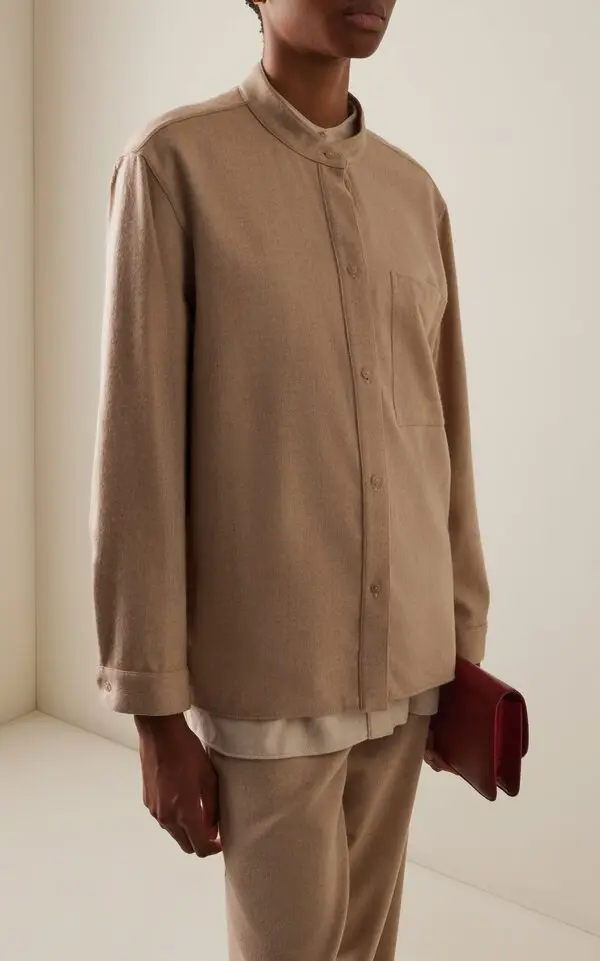 TWP Lattache Wool, Silk And Cashmere Shirt