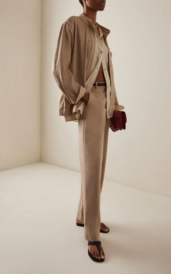 TWP Lattache Wool, Silk And Cashmere Shirt