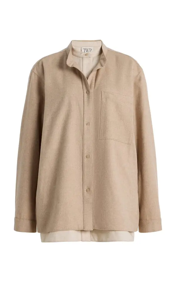TWP Lattache Wool, Silk And Cashmere Shirt