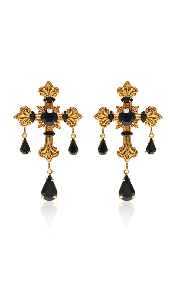 JENNIFER BEHR Davina Gold-tone Glass Earrings - Multi