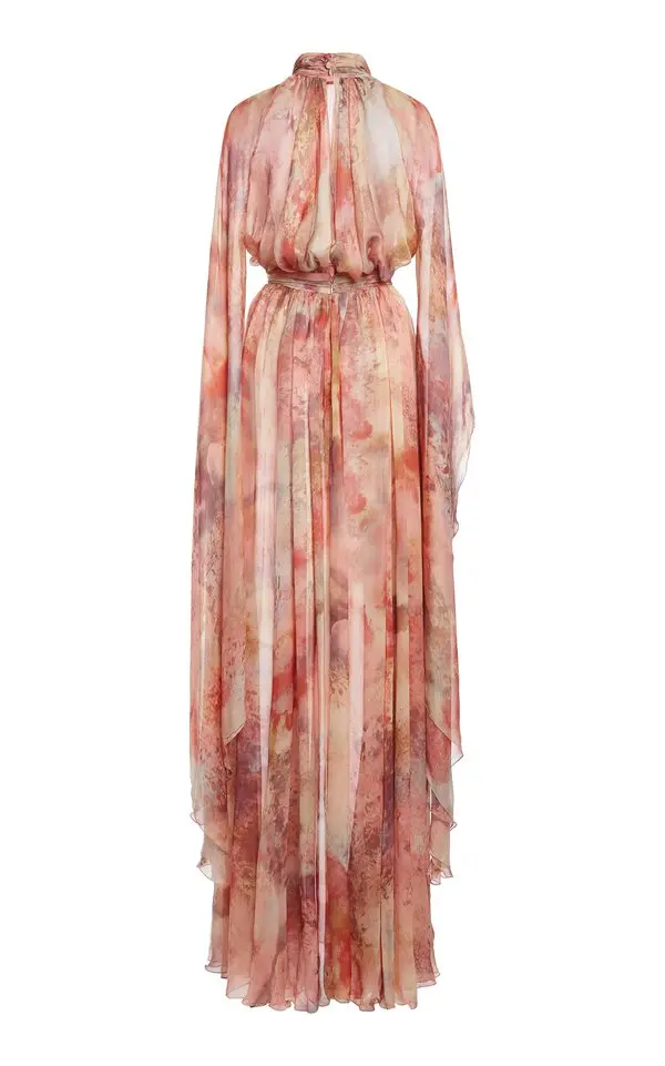 Zuhair Murad Draped Silk-charmeuse Maxi Dress