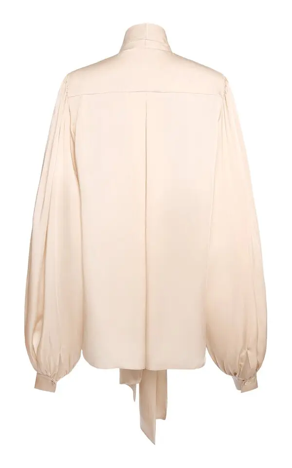 Zuhair Murad Scarf-detail Satin Top