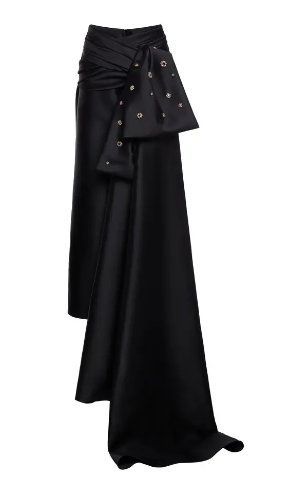 Zuhair Murad Bow-detail Mikado Midi Skirt