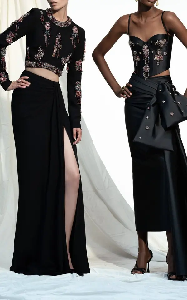 Zuhair Murad Bow-detail Mikado Midi Skirt