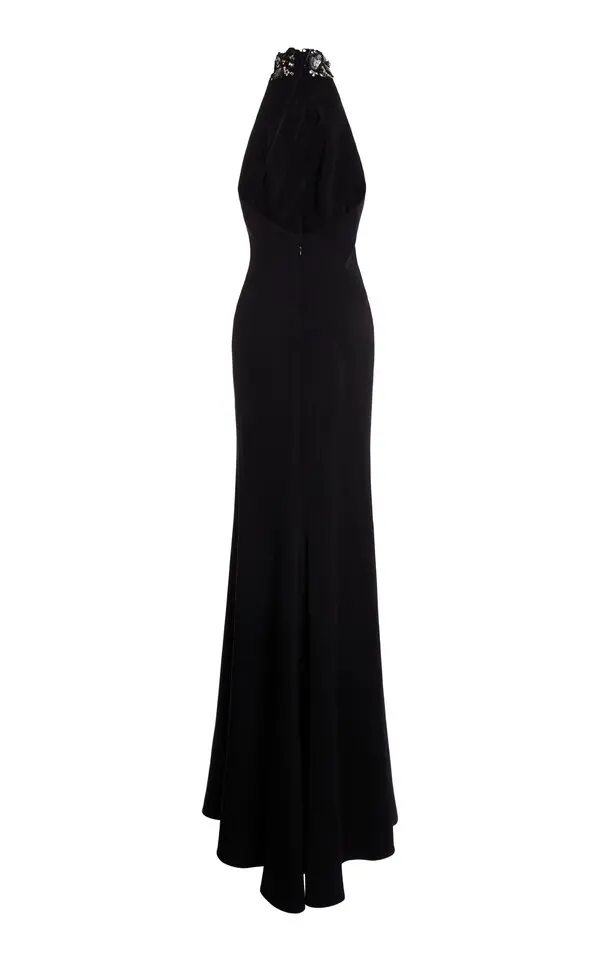 Zuhair Murad Bead Embroidered Halter Top Dress
