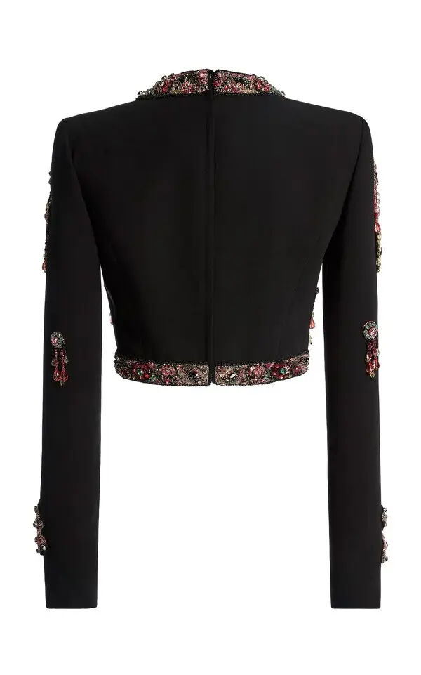 Zuhair Murad Bead Embroidered Crop Top