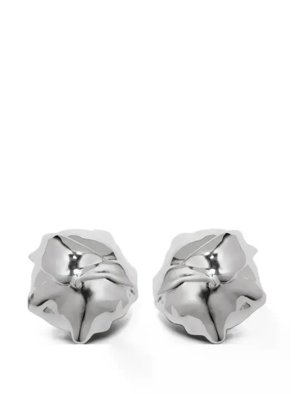 Completedworks Conked Out Crumpled Earrings - Silver
