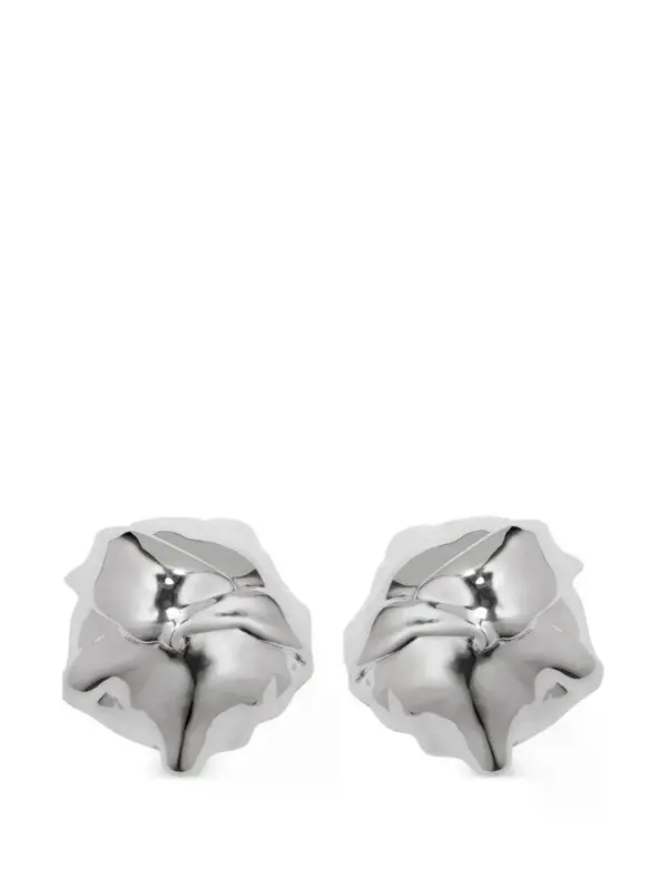 Completedworks Conked Out Crumpled Earrings - Silver