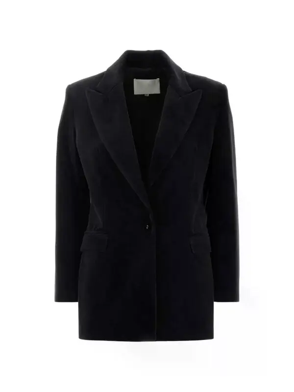 Costarellos Velvet Single-breasted Coat