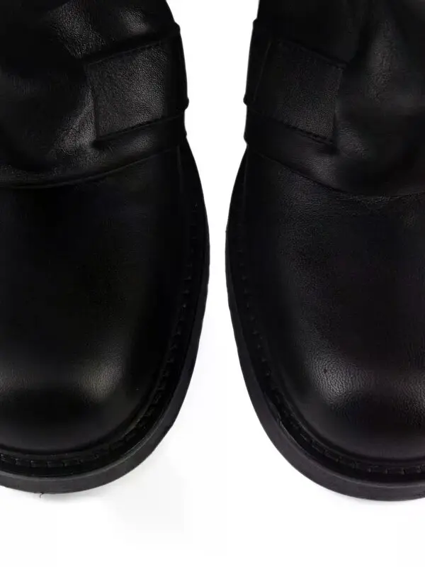 Elena Iachi Buckle-detail Slouched Biker Boots