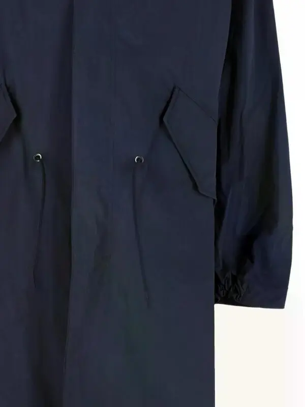 You Must Create Drawstring-waist High-neck Parka - Blue