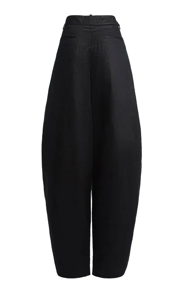 Zuhair Murad Folded Linen Pants