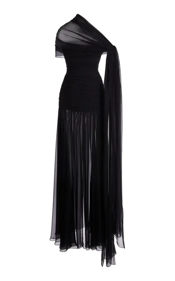 Zuhair Murad Gathered Silk Maxi Dress