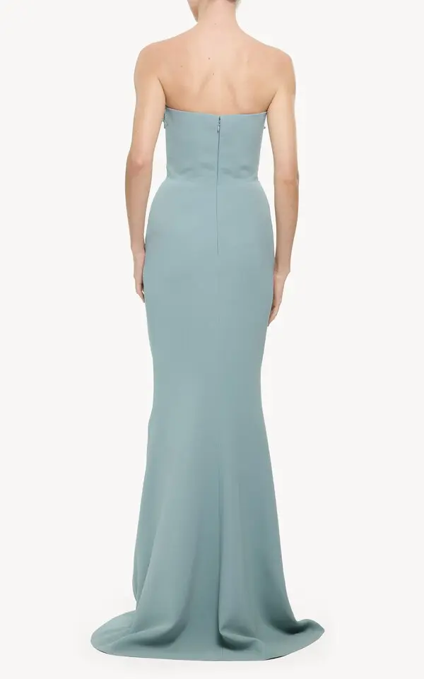 Elie Saab Beaded Cady Maxi Dress