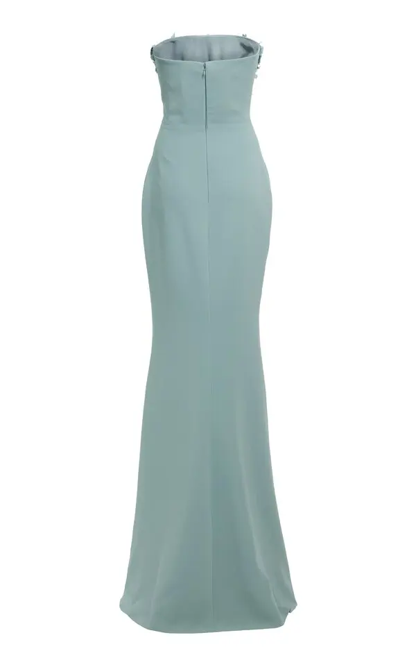 Elie Saab Beaded Cady Maxi Dress