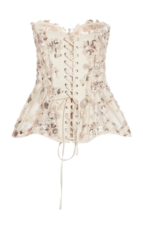 Zuhair Murad Embroidered Corset Top