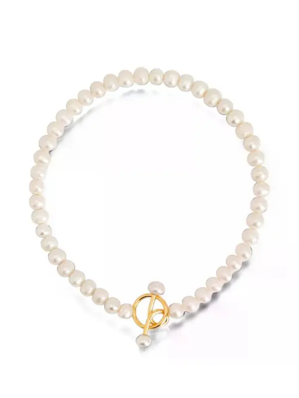WOUTERS & HENDRIX Freshwater Pearl T-bar Necklace - Neutrals