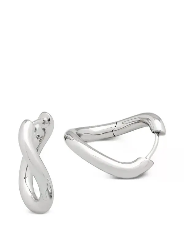 Tom Wood Large River Hoop Earrings - Silver