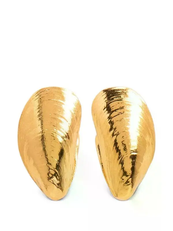 WOUTERS & HENDRIX Mussel Stud Earrings - Gold