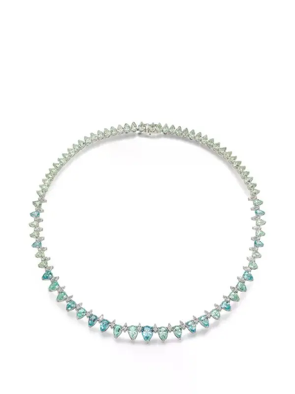 ANABELA CHAN Ocean Sapphire Infinity Necklace - Silver
