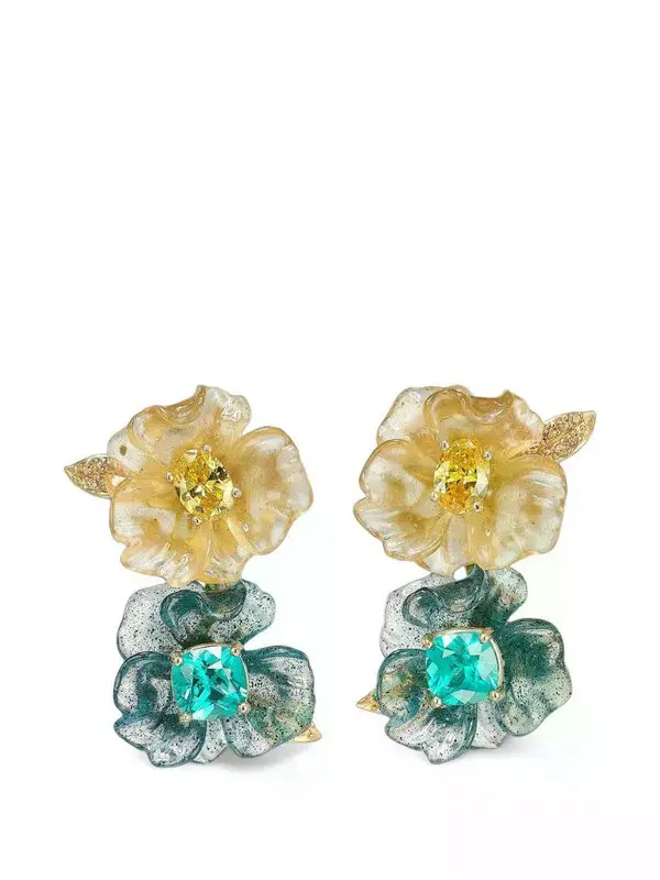 ANABELA CHAN Paraiba Petunia Earrings - Gold