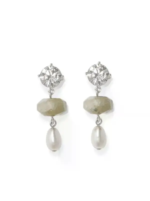 Completedworks Orchard Pearl Drop Earrings - Silver