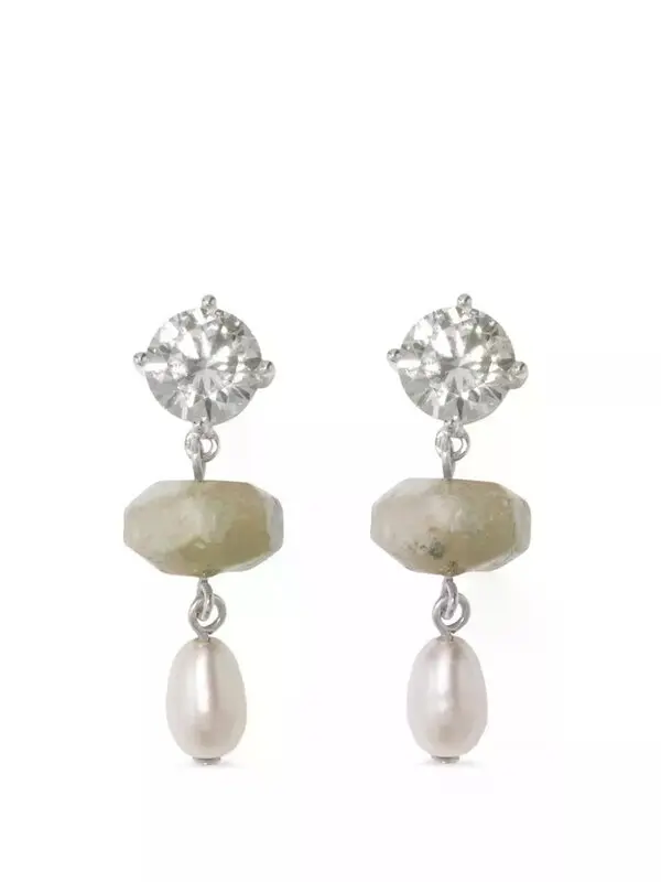 Completedworks Orchard Pearl Drop Earrings - Silver