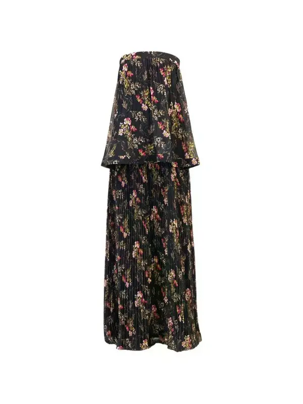 Cinq À Sept Rosaline Love Letter Floral-print Maxi Dress - Black