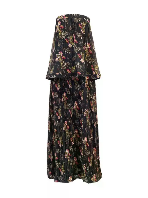 Cinq À Sept Rosaline Love Letter Floral-print Maxi Dress - Black Multi