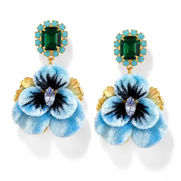 THE PINK REEF Sky Pansy Earring - Blue