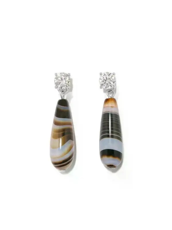 Completedworks Trace Of The Infinite Drop-design Earrings - Silver