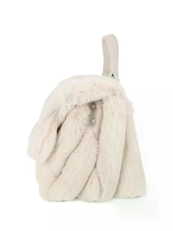 ZANELLATO Postina Fiocco Faux-fur Shoulder Bag - White
