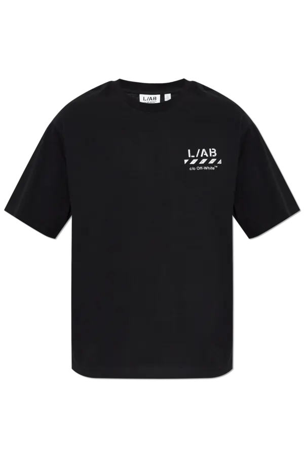 L/AB C/O OFF-WHITE T-shirt With Printed Logo