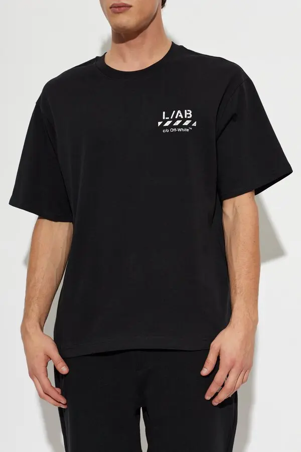 L/AB C/O OFF-WHITE T-shirt With Printed Logo