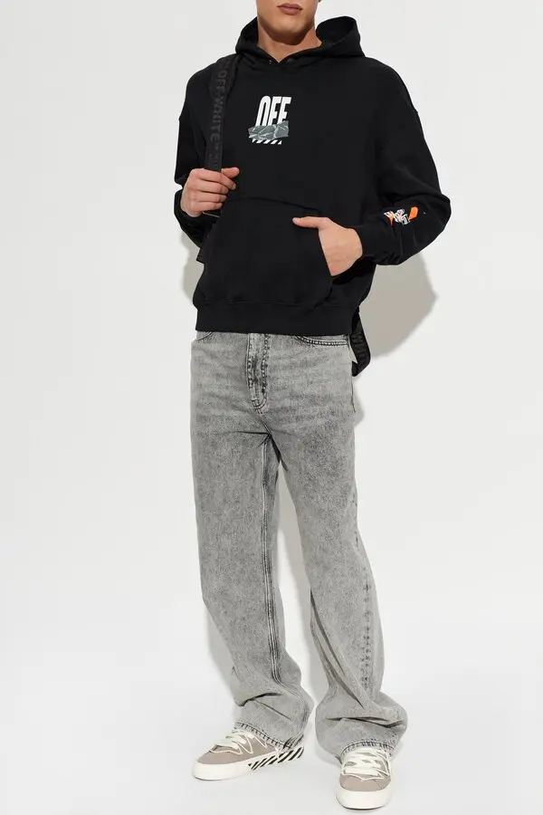L/AB C/O OFF-WHITE Jeans With Printed Logo