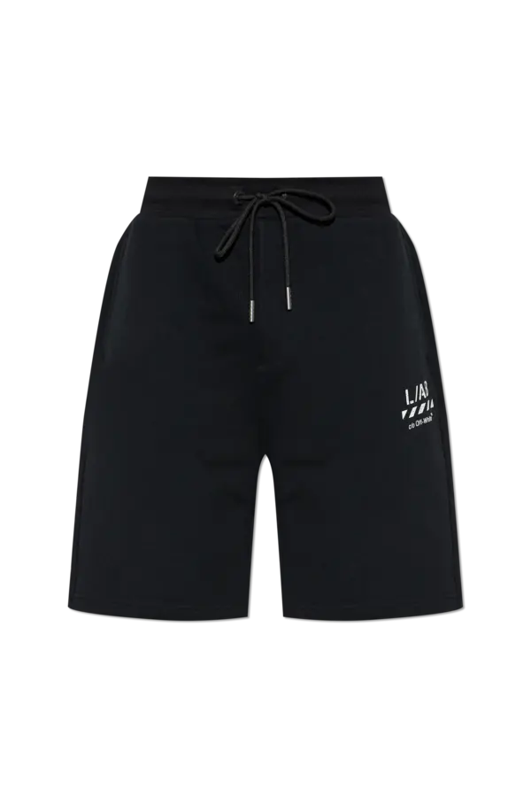 L/AB C/O OFF-WHITE Sweat Shorts With Printed Logo