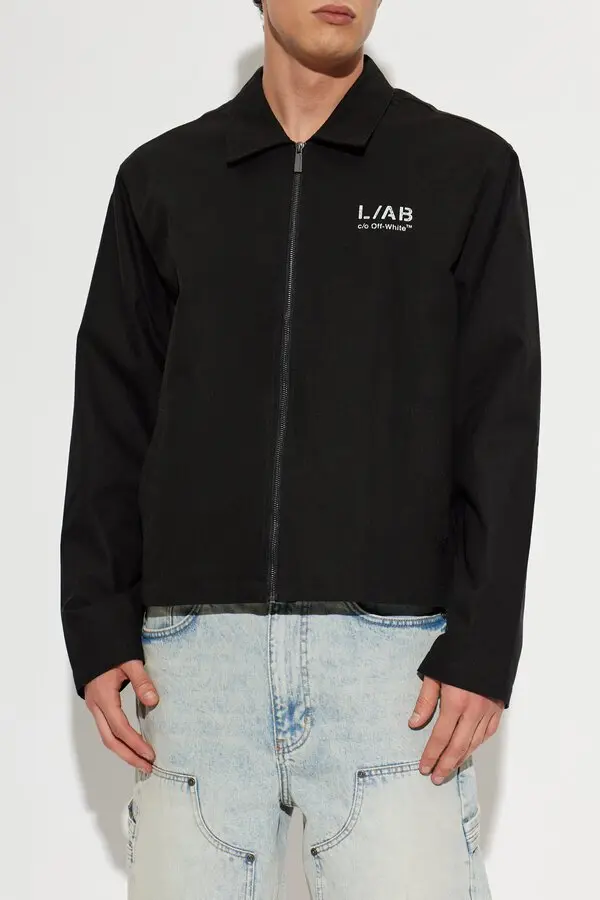 L/AB C/O OFF-WHITE Cotton Jacket With Printed Logo
