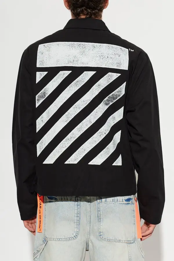 L/AB C/O OFF-WHITE Cotton Jacket With Printed Logo