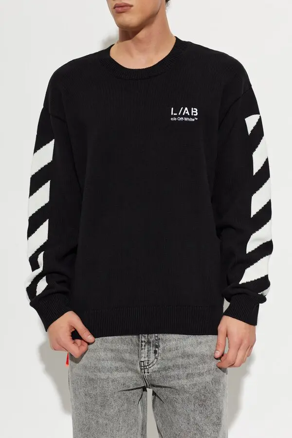 L/AB C/O OFF-WHITE Embroidered Logo Sweater