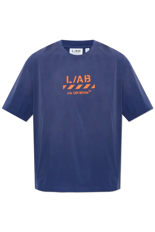 L/AB C/O OFF-WHITE T-shirt With Printed Logo