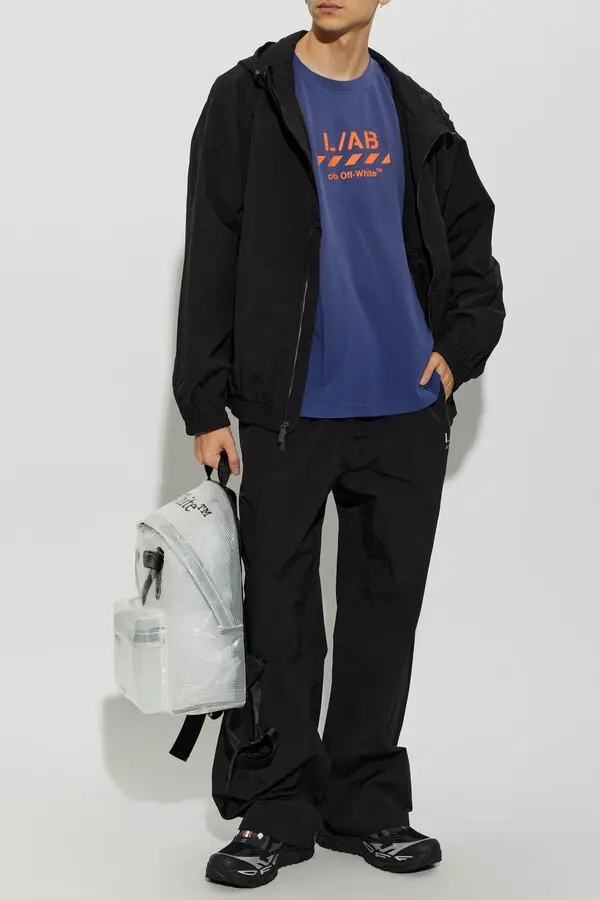L/AB C/O OFF-WHITE T-shirt With Printed Logo