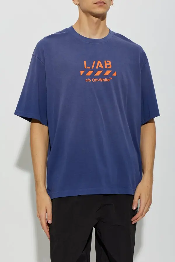 L/AB C/O OFF-WHITE T-shirt With Printed Logo