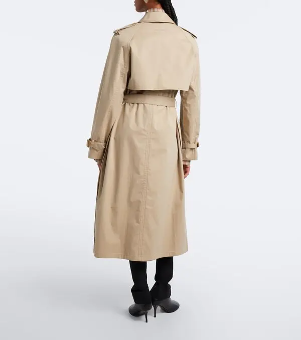 Acne Studios Leather-trimmed Twill Trench Coat